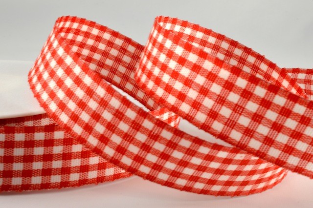 54079 - 15, 25 & 40mm Red Gingham Ribbon